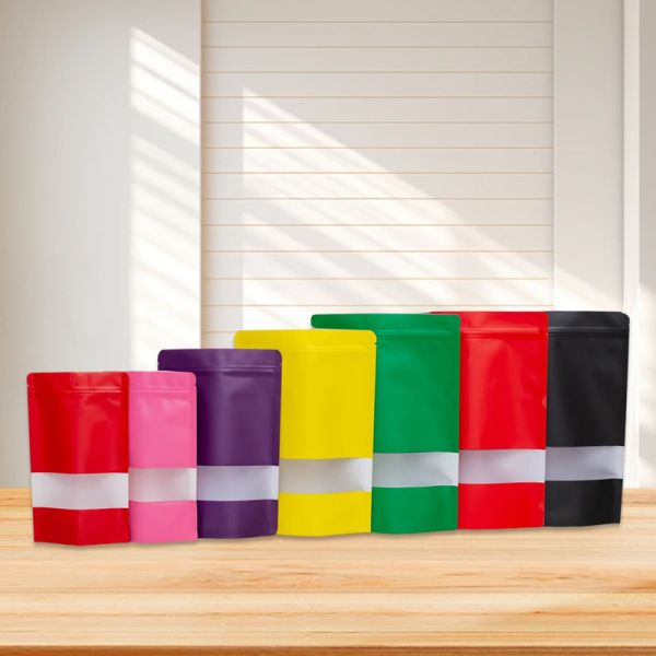Quality Customizable Stand up Pouch With Window Food Packaging Bag Ziplock Bag for sale