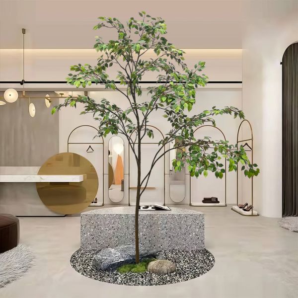 Quality Custom Corner Artificial Ficus Tree Space Decoration Minimalist Style for sale