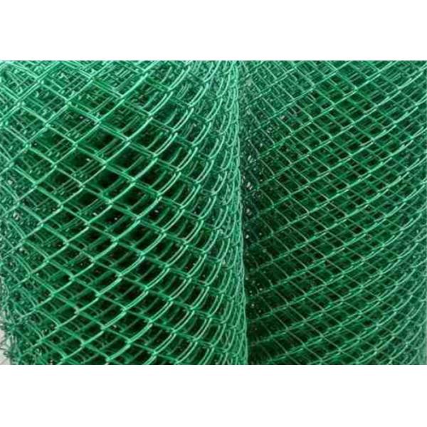 Quality Diamond Shape Green Coated Chain Link Fence 50mm To 70mm Opening Size for sale