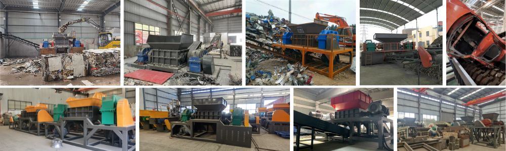Full Automatic Thick Plastic Plate Duroplasts Two-Axis Crusher Shredder to Recycle Plastic