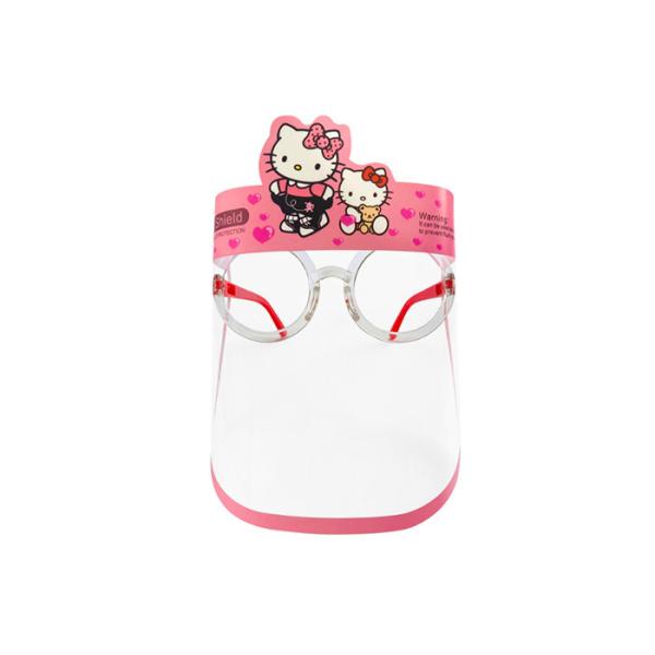 Quality PC Polycarbonate Moveable Face Shield With Spectacle Frame For Kids Glasses for sale