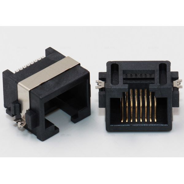 Quality Latch Up 90 Degree 8P8C Single Port SMT RJ45 LAN Jack for sale