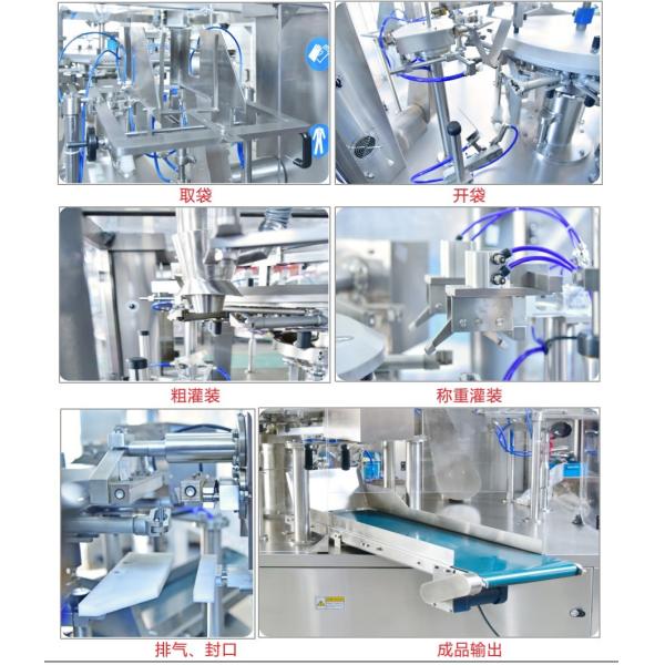 Quality 100g-1kg Rotary Bag Packing Machine For Powder for sale