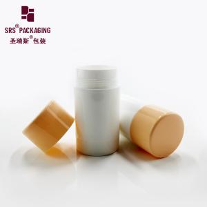 Quality plastic injection white body with orange lid skin care stick packaging for sale