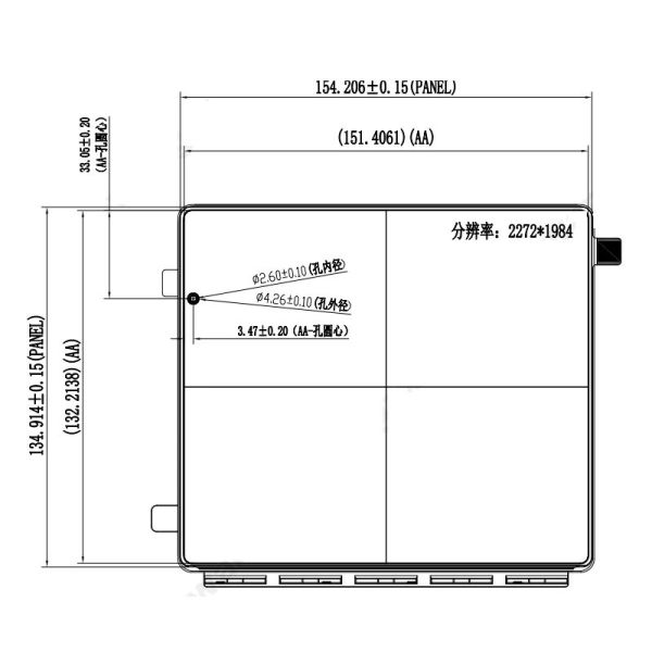 Quality 7.91 Inch Amoled Panel Brightness 800 Nits 2272*1984 High Resolution Oled for sale