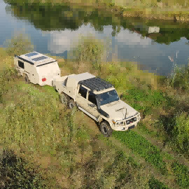Quality 3m Awning Njstar Explore Trailer Aluminium Off Grid Rv Trailer Off Road Tent Trailer for sale