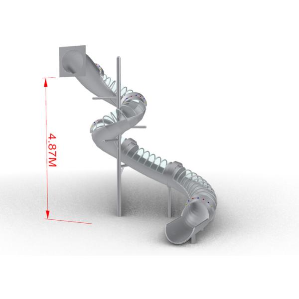 Quality Customized Color Outdoor Spiral Slide 76cm Diameter Backyard Playground Tube Slide for sale