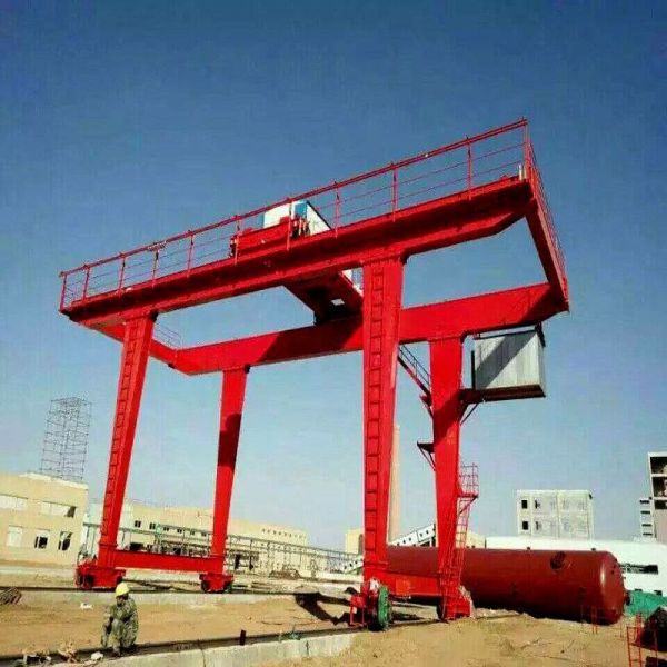 80T Double Beam Rail Mounted Container Gantry Crane For Container ...