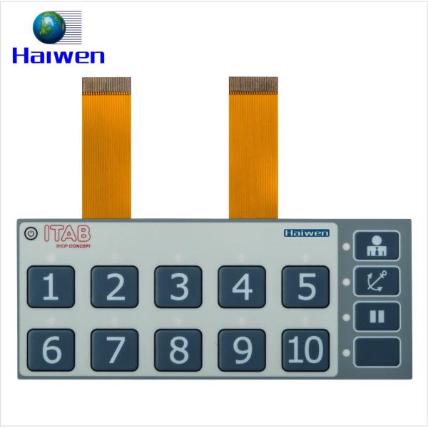 Quality Embossed Metal Dome Membrane Switch With LED for sale