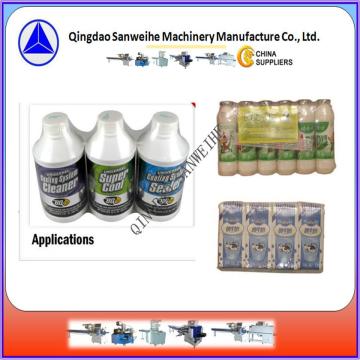 Quality 3 Sides Seal Pof Shrink Film Machine Milk Pet Bottle Wrapping Machine for sale