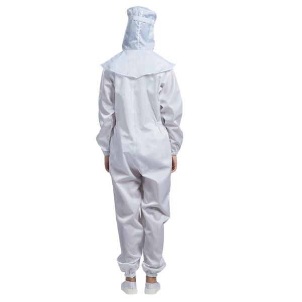 Quality ESD Hooded Anti Static Jumpsuit Acidproof Dust Free Clean Room Cloth for sale
