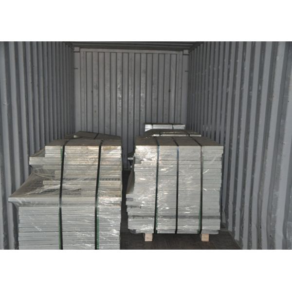 Plain galvanised floor grating