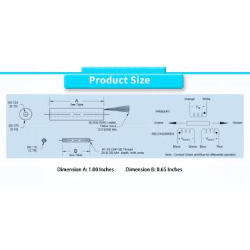 Quality Highly Accurate UNIVO UBMD-375-100 AC Range 2.5mm Displacement Sensor for for sale