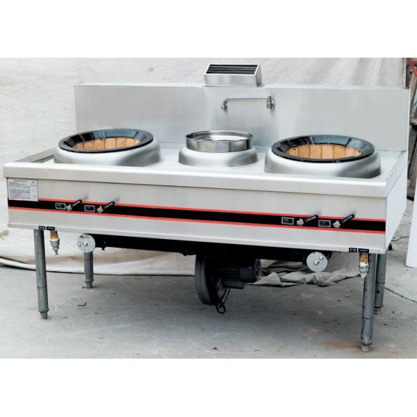 Quality SS Commercial Gas Two Burner Cooking Range 1900mm For Hotel for sale