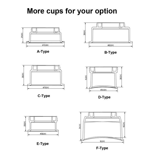 Quality OEM/ODM Body Fitdash F-Type Cupping Cups for Customized Hijama Cupping Therapy for sale