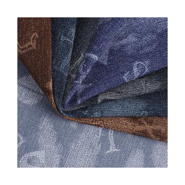 Quality Washed Denim PU Leather Eco Friendly Embossed Lightweight Faux Leather for sale