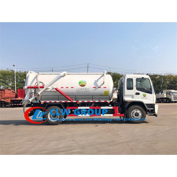 Quality ISUZU FTR 10000L Stainless Steel Vacuum Sewage Suction Truck for sale