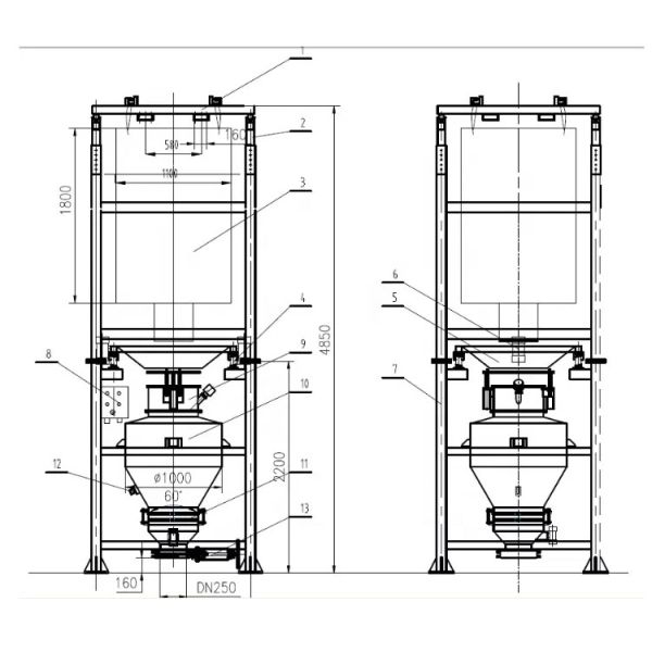 Quality Jumbo Bag Scale for Filling and Packing Automatic Grade ±0.2% Packing Accuracy for sale