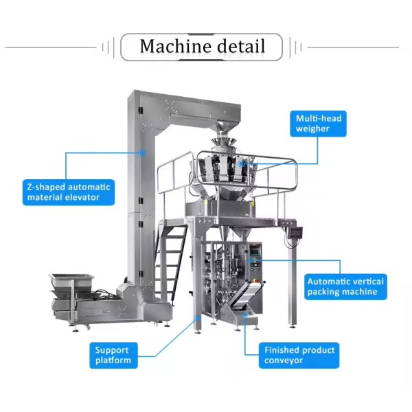 Quality Automatic Vertical Rice Sugar Salt Bagging Machine Rice Grain Bean Cereal Bag Filling Machine for sale