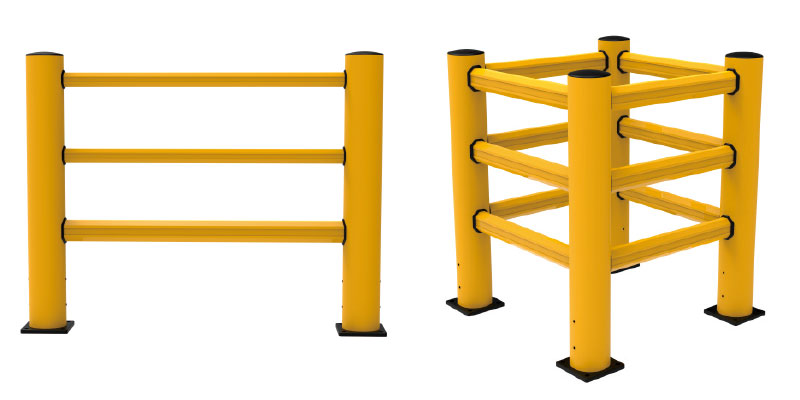 Flexible Pedestrian Barrier  Anti-Collision Guardrails Warehouse Safety Barrier Traffic Guardrails