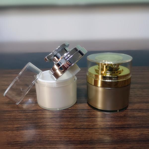 Quality Round Cream Acrylic 30g Empty Cosmetic Containers for sale
