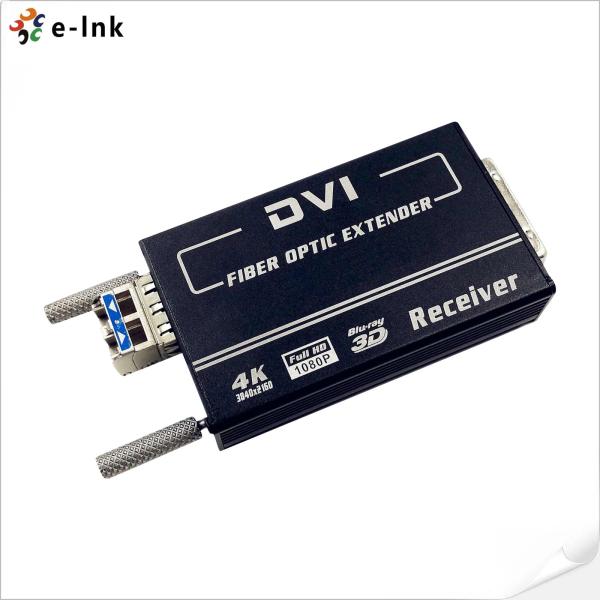 Quality Mini 4KX2K DVI Fiber Transceiver MM 300M Auto EDID for sale