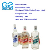 Quality Clear Printable Sticker Paper for Wine Bottle Label Custom Designs and Shapes for sale