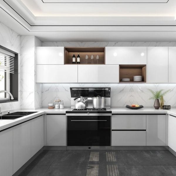 Quality Highly ODM/OEM High Glossy Waterproof Fireproof Kitchen Cabinet for Kitchen for sale