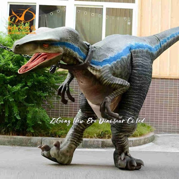 Quality Realistic Blue Dinosaur Costume for Adults Human Control 3-4m for sale