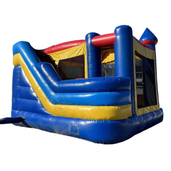 Quality Children's Trampoline Inflatable Bounce House with Slide Obstacle and Splash for sale