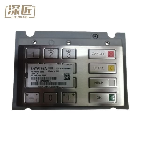 Quality 1750255914 Original Diebold V7 EPP Encrypted PIN Pad Keyboard Secure ATM Keypad 01750255914 for sale