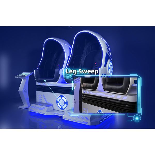 Quality Game Egg 9D VR Cinema 2500W Motion Simulator Chair For 2 Seats for sale