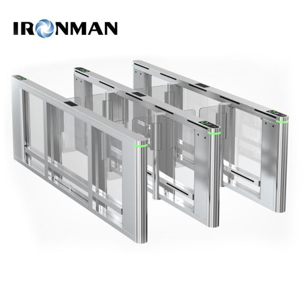 Quality Airport AB Turnstile Entrance Gate Long Flap Speed Gate Turnstile With Fence For Secure Gate Access for sale