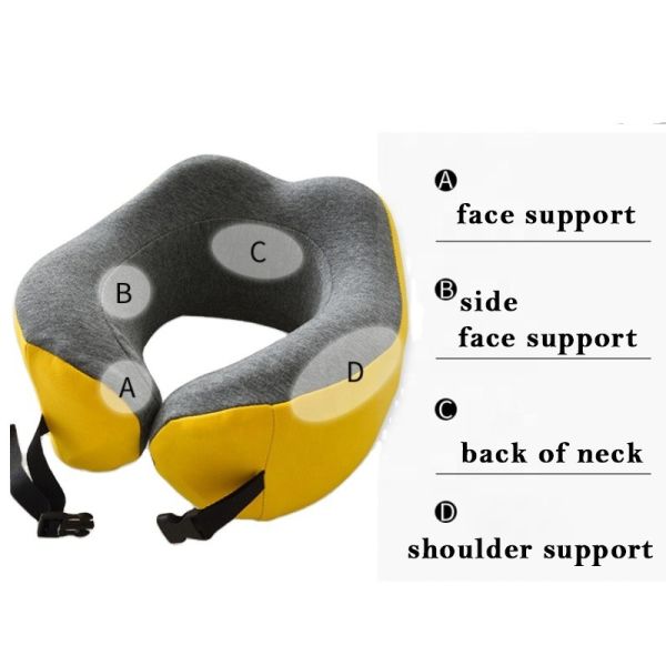 Quality Advanced Memory Foam Travel Airplane Rest Pillow Neck Support Pillow for Long for sale