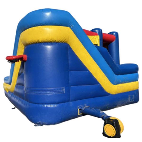 Quality Children's Trampoline Inflatable Bounce House with Slide Obstacle and Splash for sale