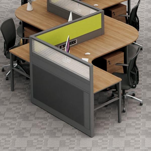 Quality 4 Seater Office Workstation Desks Thickness 30mm Cubicle Partition for sale