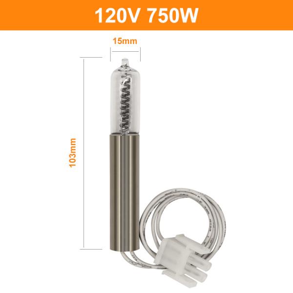 Quality G9.5 Quartz Infrared Bulb Quartz Tungsten Halogen Light Bulbs 750w 120V for sale
