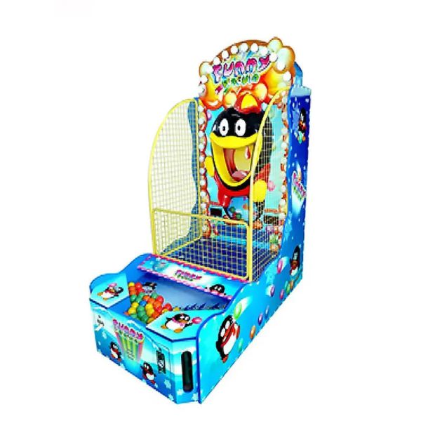 Quality Funny Penguin Paradise Kids Throw Ball Game Amusement Ticket Game Machine For Sale for sale
