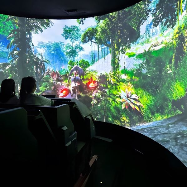 Quality Dynamic Virtual Reality Simulator Cinema Track Wall Projection for sale
