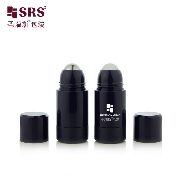 Quality RPPE 50ml 75ml Black Injection Color PP PCR Glossy Empty Roll On Bottle For Antiperspirant for sale