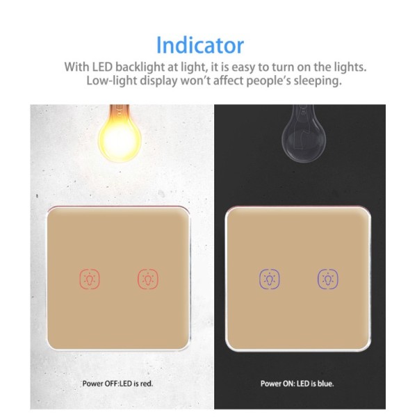 Quality ABS Glass Touch Dimmer Tuya Smart Switch Smart Life APP Control for sale