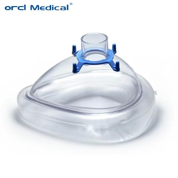Quality Disposable Breathing Face Oxygen Silicone Medical PVC Anesthesia Mask Without for sale