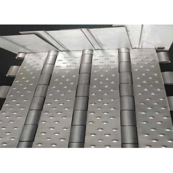 Quality Food Processing Oven 0.8mm SS201 Plate Conveyor Belt for sale