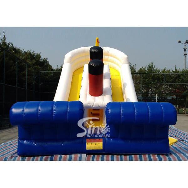 Quality Outdoor adventure huge titanic inflatable slide for kids playground for sale