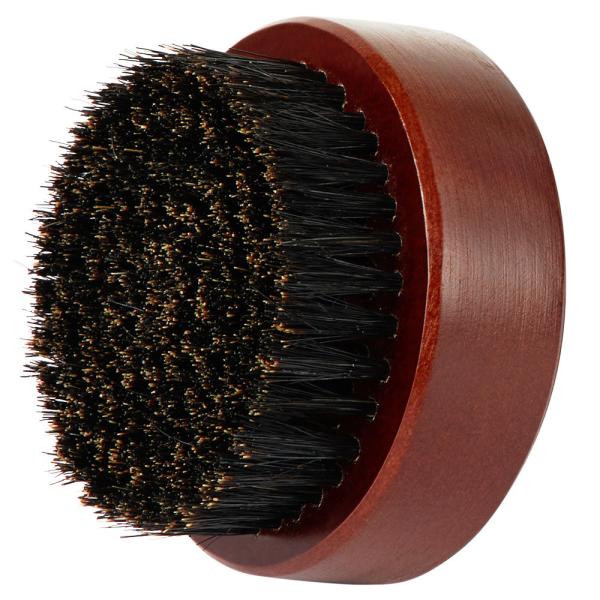 Quality Beechwood Brown Round Beard Brush Customize Logo Beard Comb Kit for sale