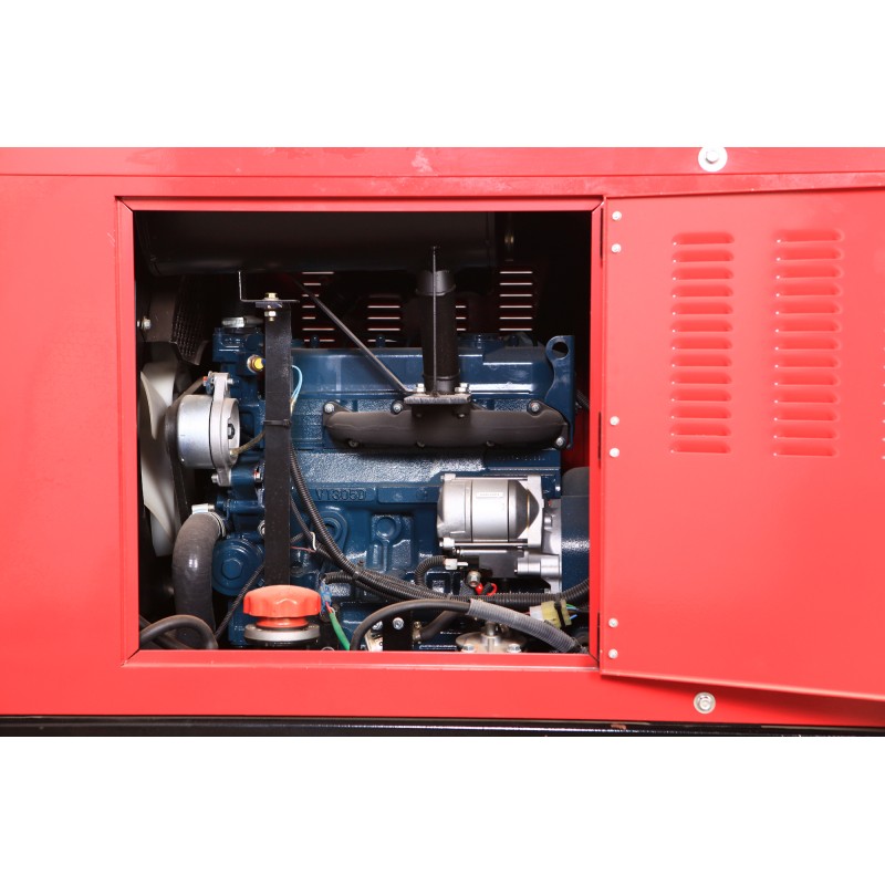 H400 Welding Generator side view showing engine compartment