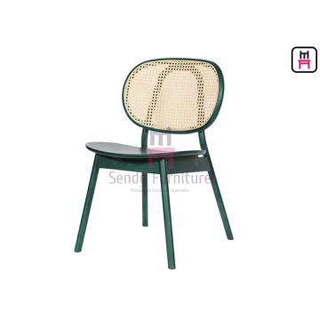 Quality Ash Wood Round Cane Back Armless Dining Chair 0.36cbm for sale