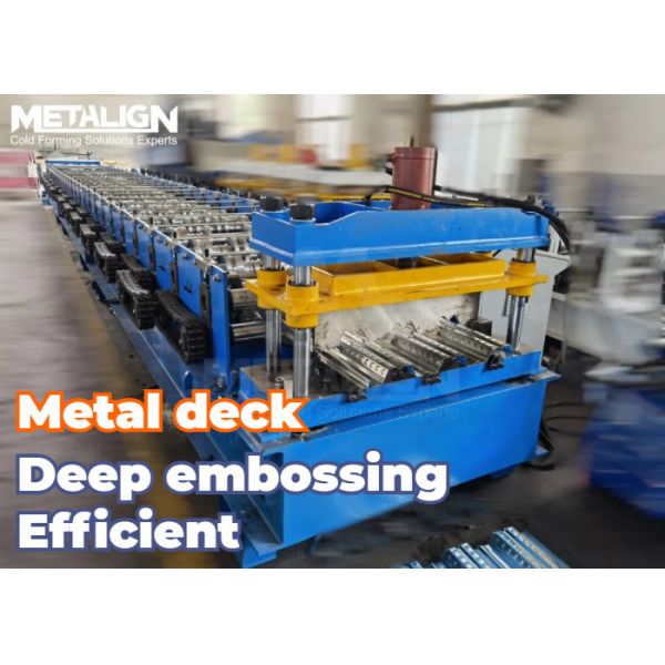 Quality High Friction Surface Embossing Floor Deck Forming Machine For YX70-165 Metal for sale
