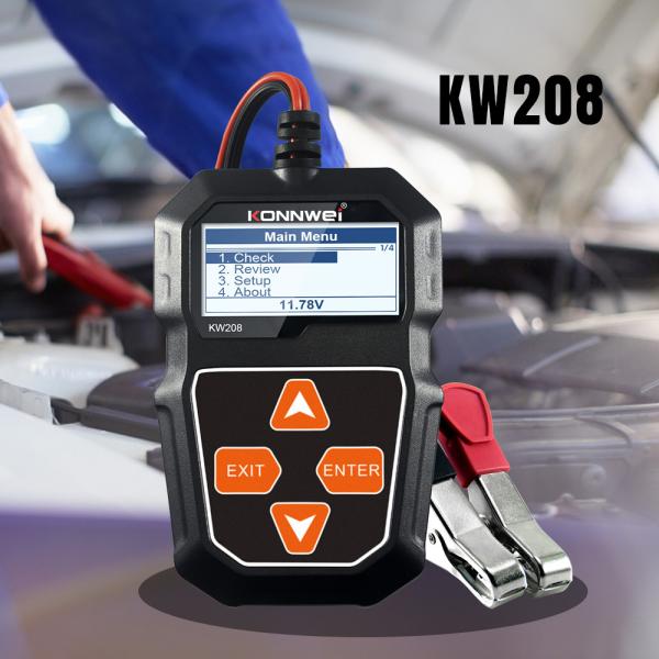 Quality 2000CCA KONNWEI KW208 Car Battery Tester For Cranking Charging System for sale