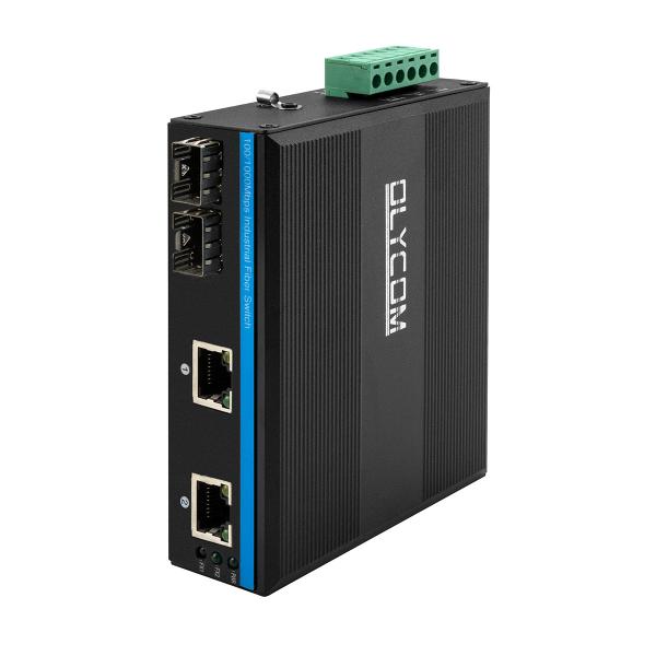 Quality Gigabit Industrial Network Switch 100/1000M Fiber Ethernet Unmanaged Din Rail for sale